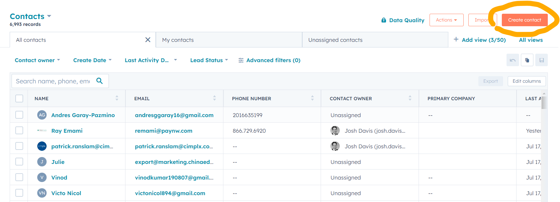 How to Create New Contacts in HubSpot