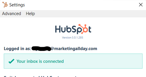 Connecting Hubspot Add On For Microsoft Outlook